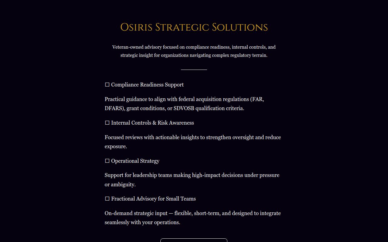 Osiris Strategic Solutions LLC